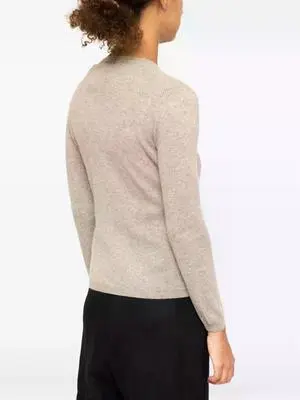 LA ROSE Button-fastening Cashmere Cardigan - Neutrals