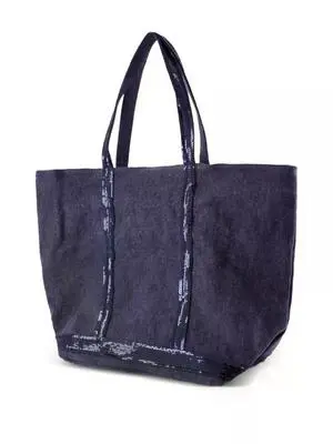 Vanessa Bruno Large Sequin-embellished Cabas Tote - Blue