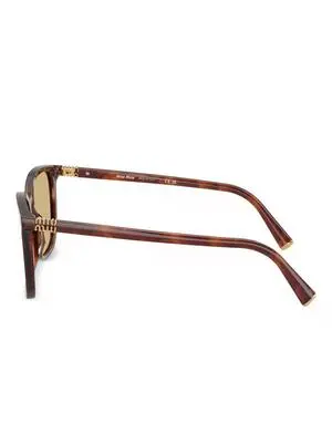 Miu Miu Tortoiseshell Pattern Sunglasses - Brown
