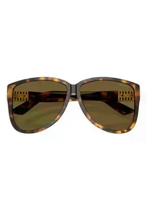 Miu Miu Tortoiseshell Sunglasses With Logo Plaque