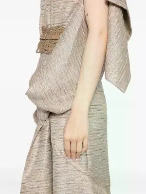 SAIID KOBEISY Brocade Sleeveless Dress