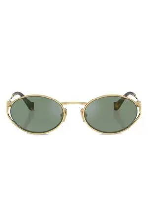 Miu Miu Round-frame Sunglasses - Gold