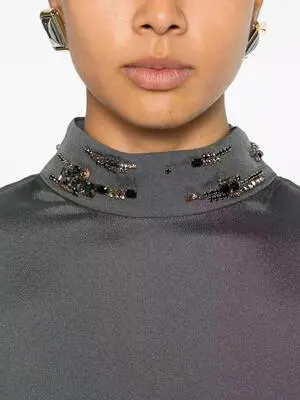 Fabiana Filippi Embellished High-neck Dress
