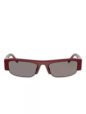 Miu Miu Vedete Rectangle-frame Sunglasses - Red