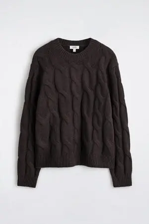 Cos Cable-knit Wool Crew-neck Sweater