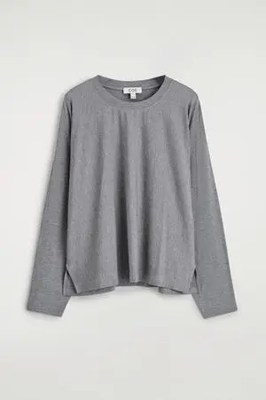 Cos Fluid Jersey Long-sleeved Top - Gray