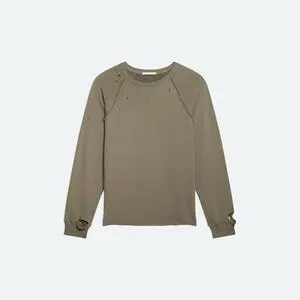 Helmut Lang Distressed Crewneck Sweatshirt