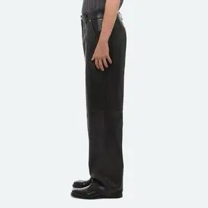 Helmut Lang Leather Utility Straight Leg Pants
