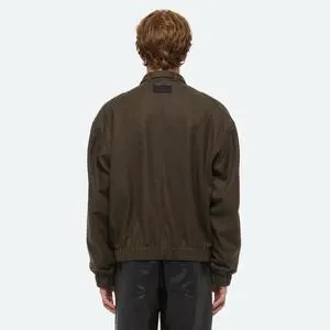 Helmut Lang Belted Wool Flannel Bomber Jacket