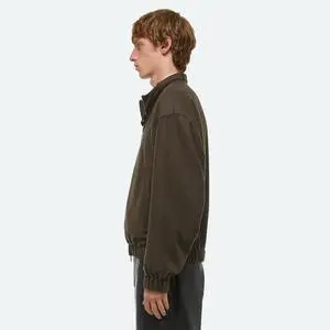 Helmut Lang Belted Wool Flannel Bomber Jacket