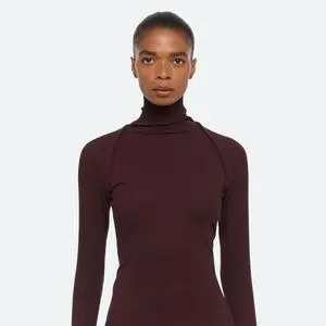 Helmut Lang Shrug Turtleneck - Mahogany