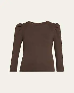 Veronica Beard Delano Puff-sleeve Top