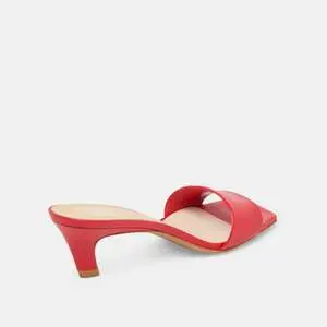 DOLCEVITA Rexa Kitten Heel Mules - Chili Leather