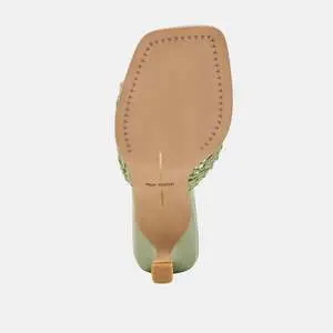 DOLCEVITA Maylah Raffia Macrame Kitten Heel Sandals