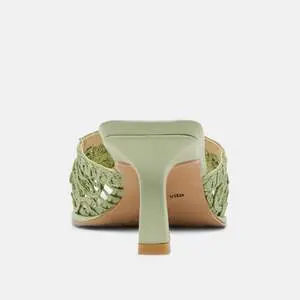 DOLCEVITA Maylah Raffia Macrame Kitten Heel Sandals