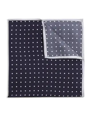 Bloomingdale'S Dot Silk Pocket Square Exclusive - Navy