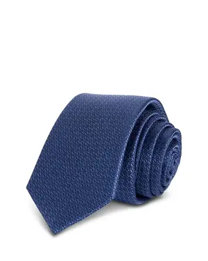 Bloomingdale'S Silk Skinny Woven Tie - Medium Blue
