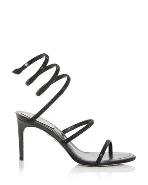 Rene Caovilla Cleo Embellished Sandals - Black