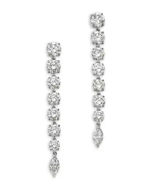 Bloomingdale'S Luxe Collection Lab Grown Diamond Drop Earrings - White