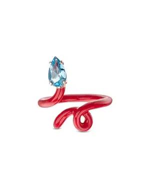 Bea Bongiasca Baby Vine Tendril Ring - Red