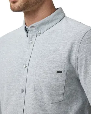 Vuori Long Sleeve Ace Button Down Shirt - Light Grey