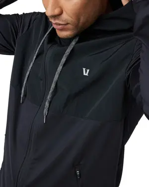 Vuori Sunday Element Hooded Track Jacket - Black