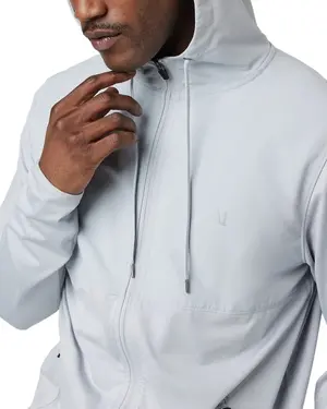 Vuori Sunday Element Hooded Track Jacket - Platinum