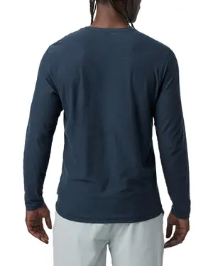 Vuori Strato Long Sleeve Tech Tee - Navy Heather