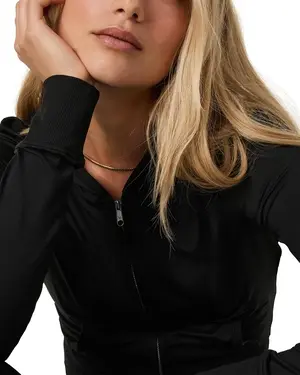 Vuori Halo Zippered Hoodie - Black
