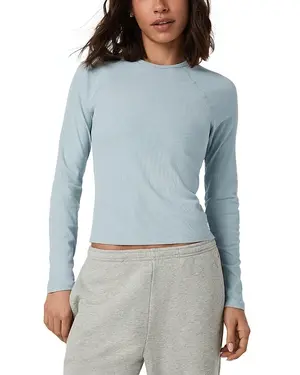 Vuori Pose Raglan Sleeve Top - Blue Haze