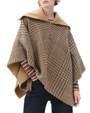 Rag & Bone Wendy Reversible Wool Blend Cowl Poncho