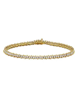 SUZANNE KALAN 18k Yellow Diamond Princess Tennis Bracelet - Gold