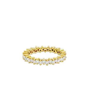 SUZANNE KALAN 18k Yellow Diamond Princess Eternity Band - Gold
