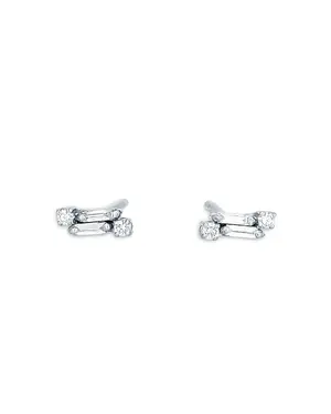 SUZANNE KALAN 18k Diamond Stud Earrings - White Gold