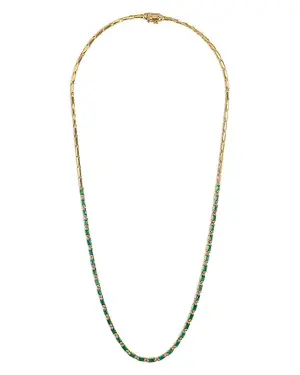 SUZANNE KALAN 18k Yellow Emerald Baguette Necklace - Gold