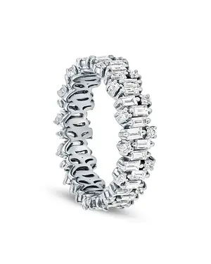 SUZANNE KALAN 18k Diamond Eternity Band Ring - White Gold