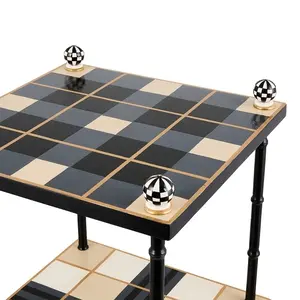 MACKENZIE-CHILDS Mad For Plaid 3 Tier Table