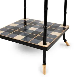 MACKENZIE-CHILDS Mad For Plaid 3 Tier Table