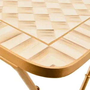 MACKENZIE-CHILDS Mocha Check Cocktail Trays, Set Of 4