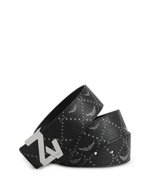 Zadig&Voltaire Zv Initiale Printed Belt - Black