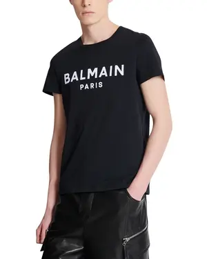 Balmain Logo Graphic Tee - Black/white