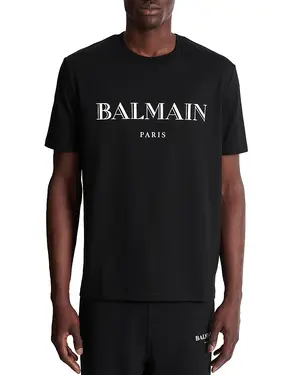 Balmain Vintage Logo Graphic Tee - Black/white