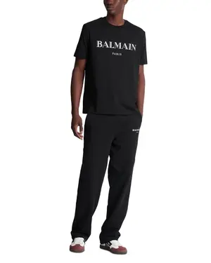Balmain Vintage Logo Graphic Tee - Black/white