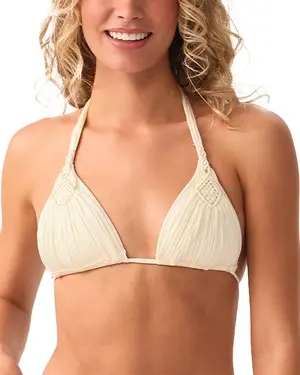 PQ Mila Triangle Bikini Top - Cream