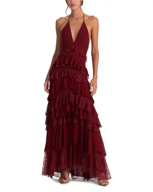 Alice + Olivia V Neck Evening Dresses