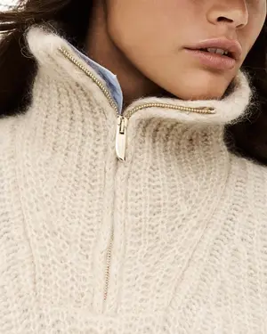 Ba&sh Beltane Zip Collar Sweater