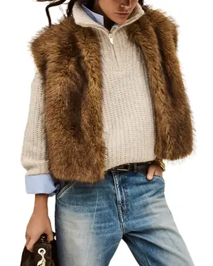 Ba&sh Beltane Zip Collar Sweater