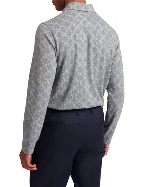 Ted Baker London Imlad Long Sleeve Diamond Jacquard Polo