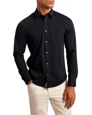Ted Baker London Nortun Button-front Shirt - Navy