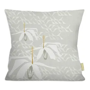 NOHO HOME Koki'o Ke'oke'o Square Pillow Cover - Silver